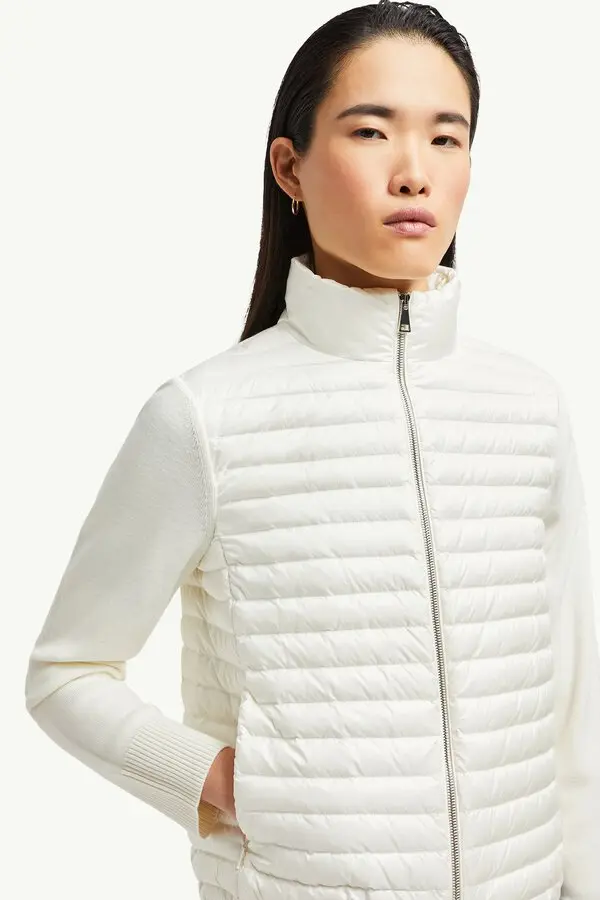Moncler Padded Wool Zip-up Cardigan