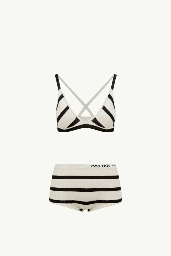 Moncler Striped Bouclé Two-piece Bikini