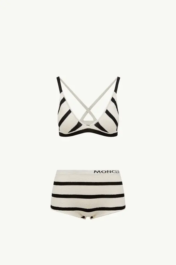 Moncler Striped Bouclé Two-piece Bikini