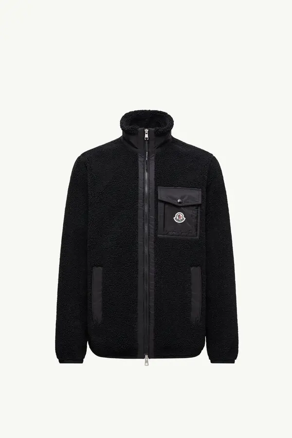 Moncler Teddy Zip-up Sweatshirt With Pocket