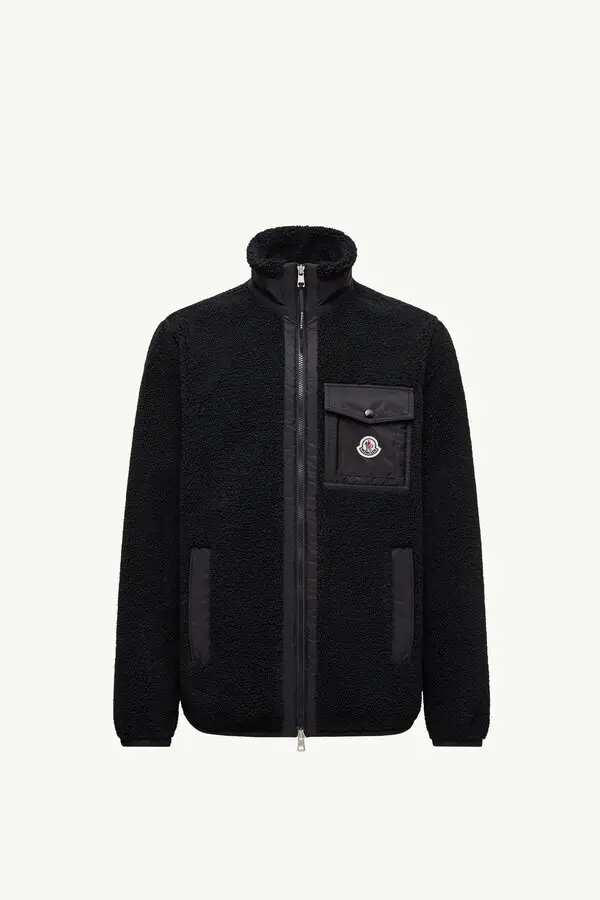 Moncler Teddy Zip-up Sweatshirt With Pocket