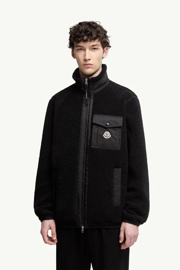 Moncler Teddy Zip-up Sweatshirt With Pocket
