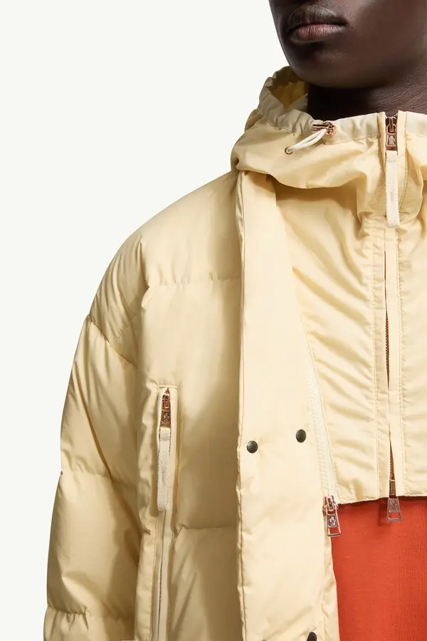 MONCLER X GILGA FARM DESIGNED BY DONALD GLOVER X Gilga Farm Donald Glover Tangelo Short Down Jacket