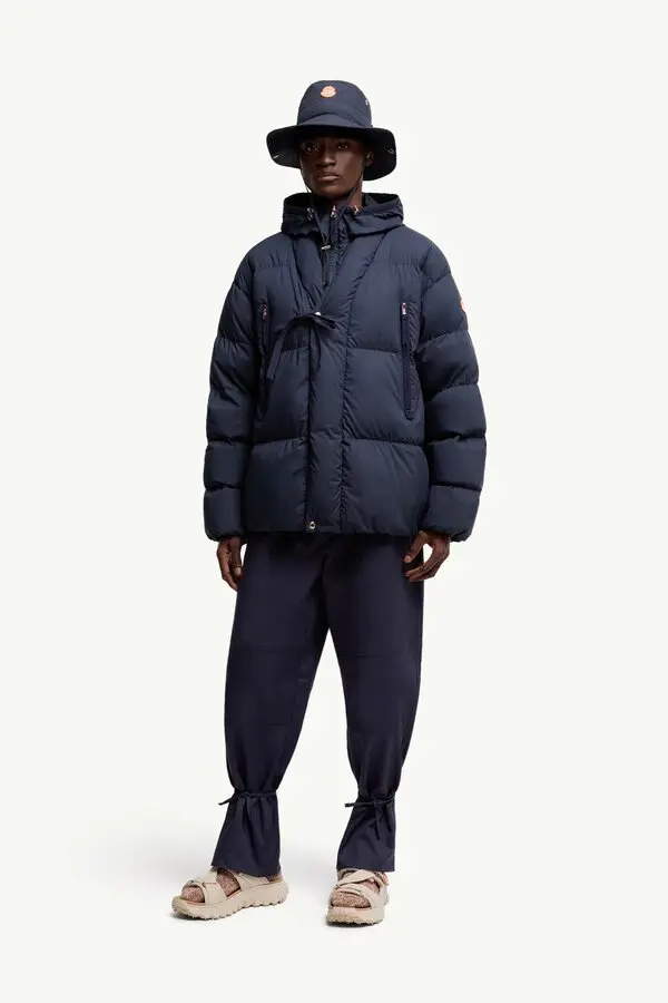 MONCLER X GILGA FARM DESIGNED BY DONALD GLOVER X Gilga Farm Donald Glover Tangelo Short Down Jacket - Blue