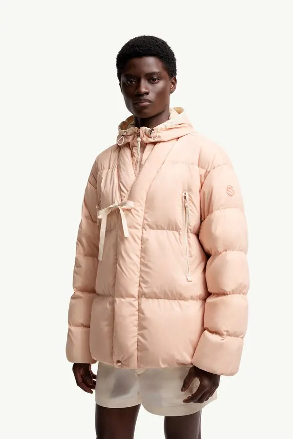 MONCLER X GILGA FARM DESIGNED BY DONALD GLOVER X Gilga Farm Donald Glover Tangelo Short Down Jacket - Pink