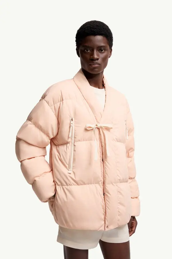 MONCLER X GILGA FARM DESIGNED BY DONALD GLOVER X Gilga Farm Donald Glover Tangelo Short Down Jacket - Pink