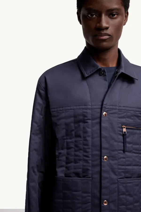 MONCLER X GILGA FARM DESIGNED BY DONALD GLOVER X Gilga Farm Donald Glover Kishus Padded Shirt Jacket - Blue