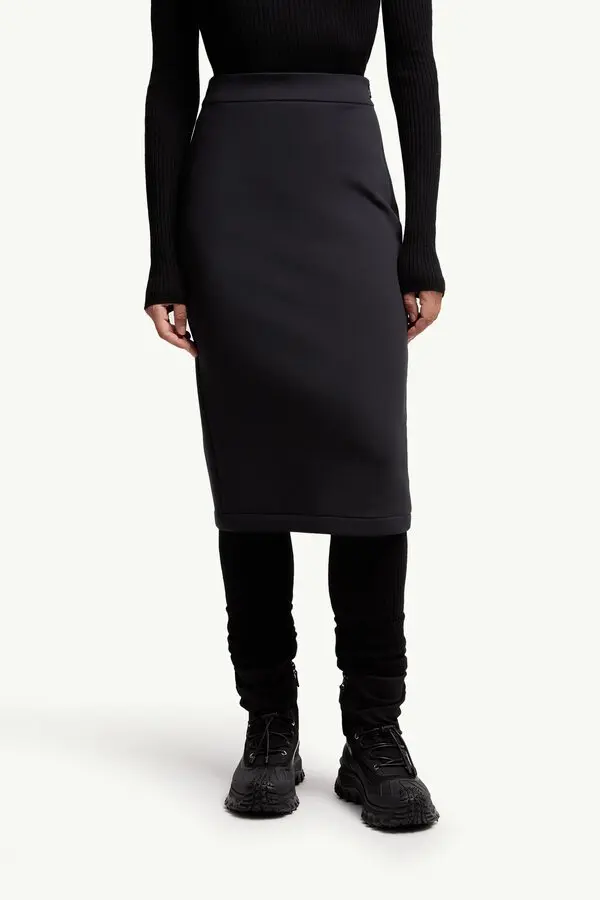 MONCLER X EDWARD ENNINFUL Neoprene Pencil Skirt