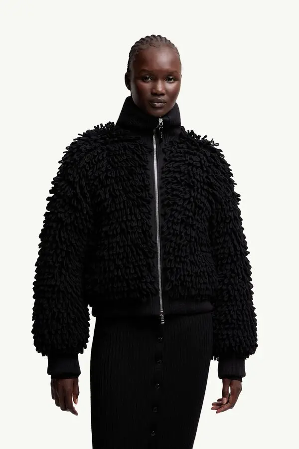MONCLER X EDWARD ENNINFUL Wool Blend Zip-up Cardigan