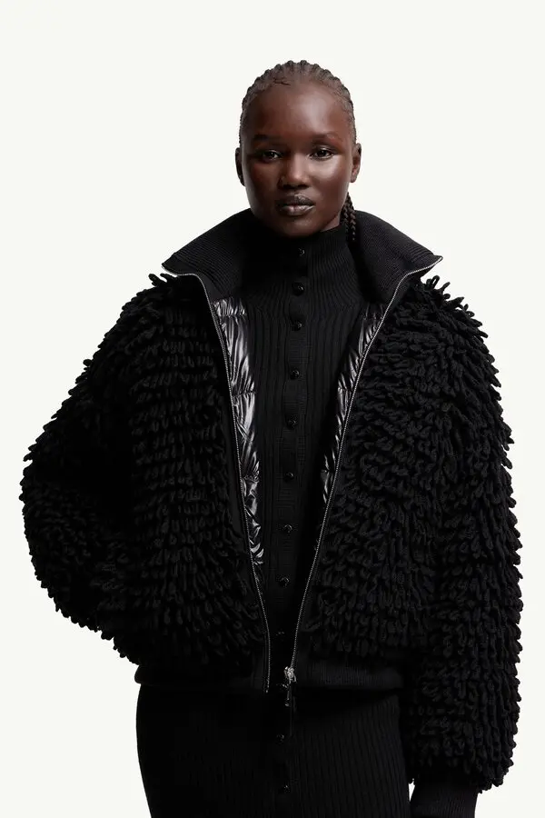 MONCLER X EDWARD ENNINFUL Wool Blend Zip-up Cardigan