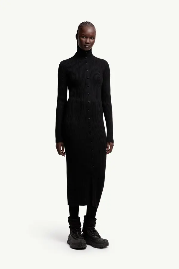 MONCLER X EDWARD ENNINFUL Wool Turtleneck Dress