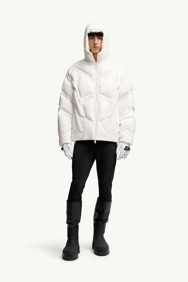 MONCLER X A$AP ROCKY Bahianinha Hooded Short Down Jacket - White