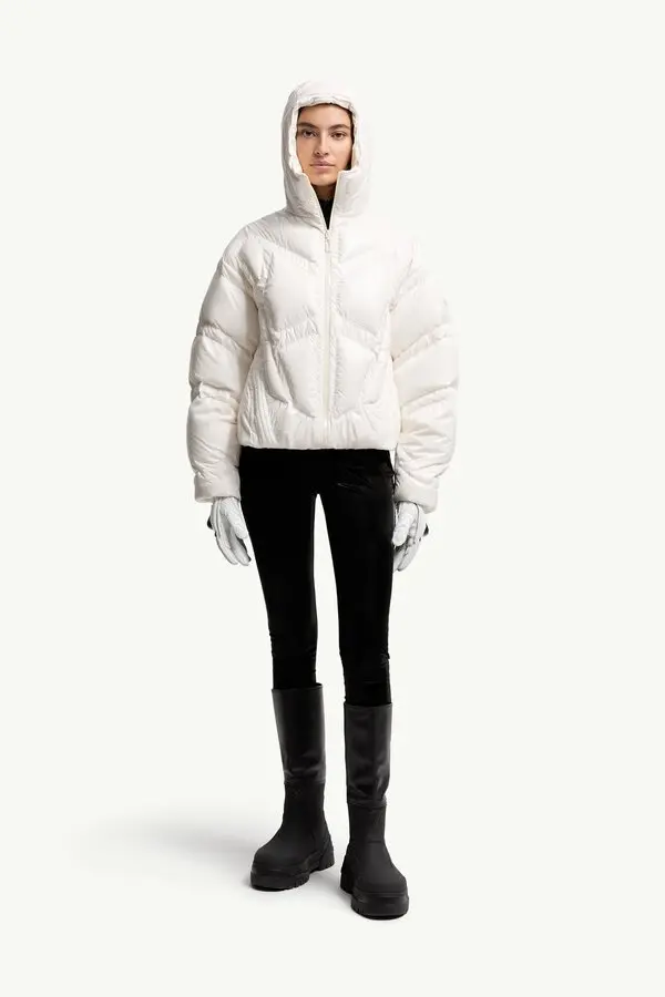 MONCLER X A$AP ROCKY Bahianinha Hooded Short Down Jacket - White