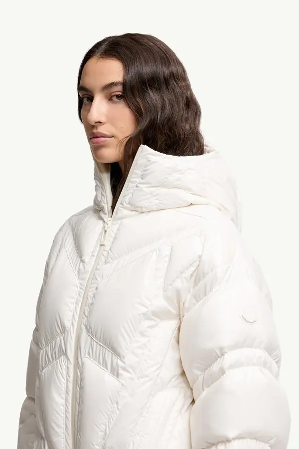 MONCLER X A$AP ROCKY Bahianinha Hooded Short Down Jacket - White