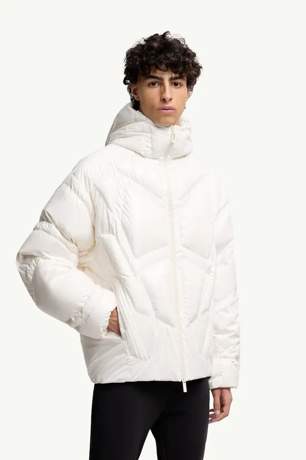 MONCLER X A$AP ROCKY Bahianinha Hooded Short Down Jacket - White