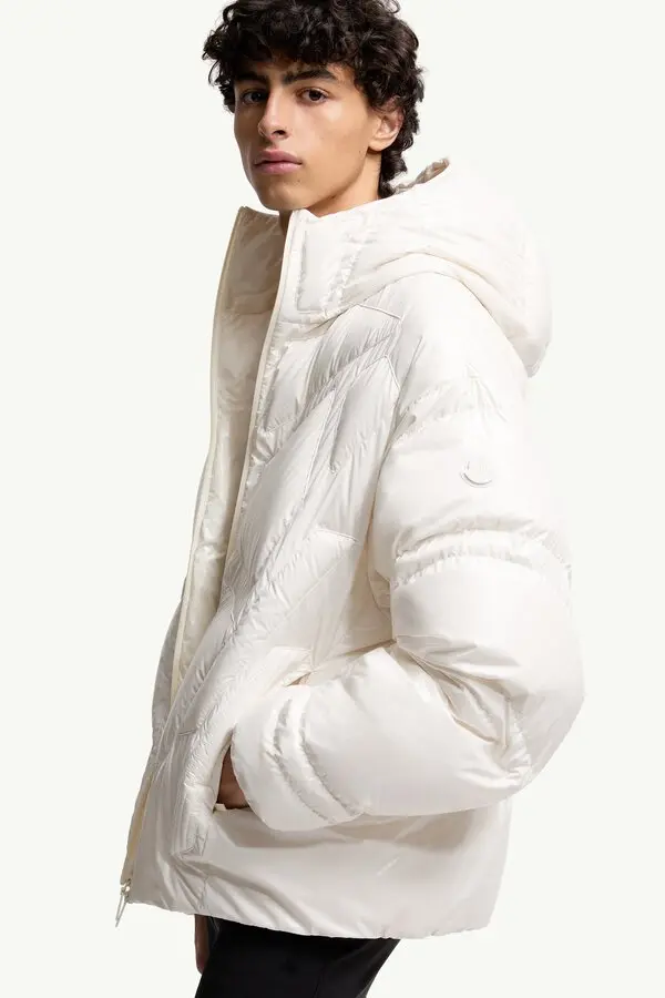 MONCLER X A$AP ROCKY Bahianinha Hooded Short Down Jacket - White