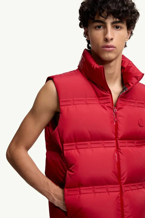 MONCLER X A$AP ROCKY Sparky Down Vest - Red
