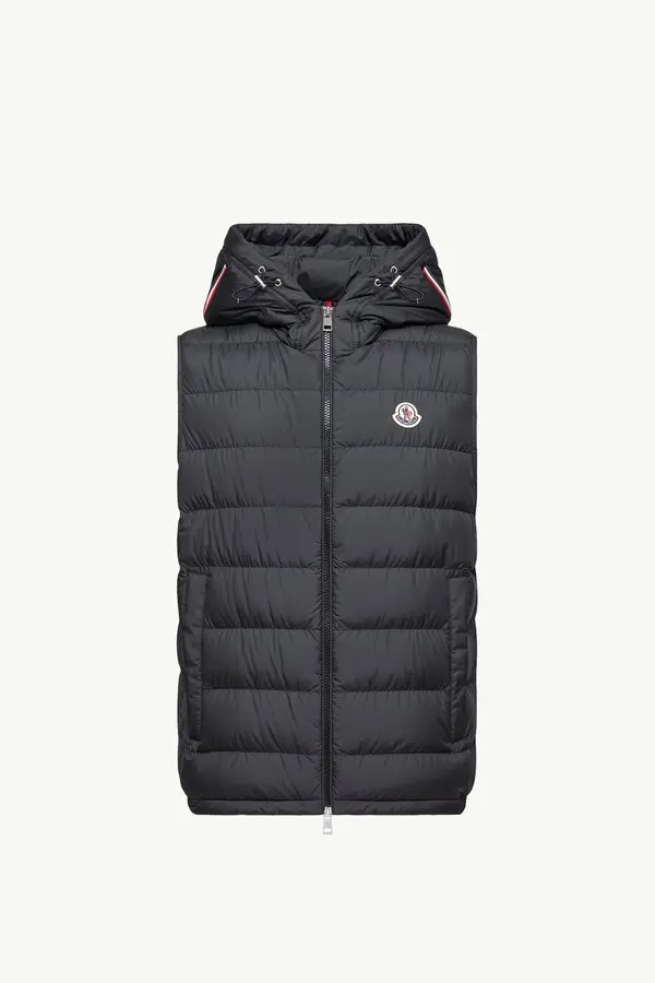 Moncler Marseillan Hooded Down Vest - Black