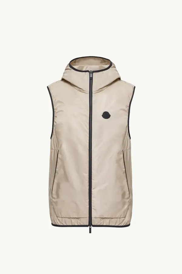 Moncler Moretan Hooded Vest - Beige