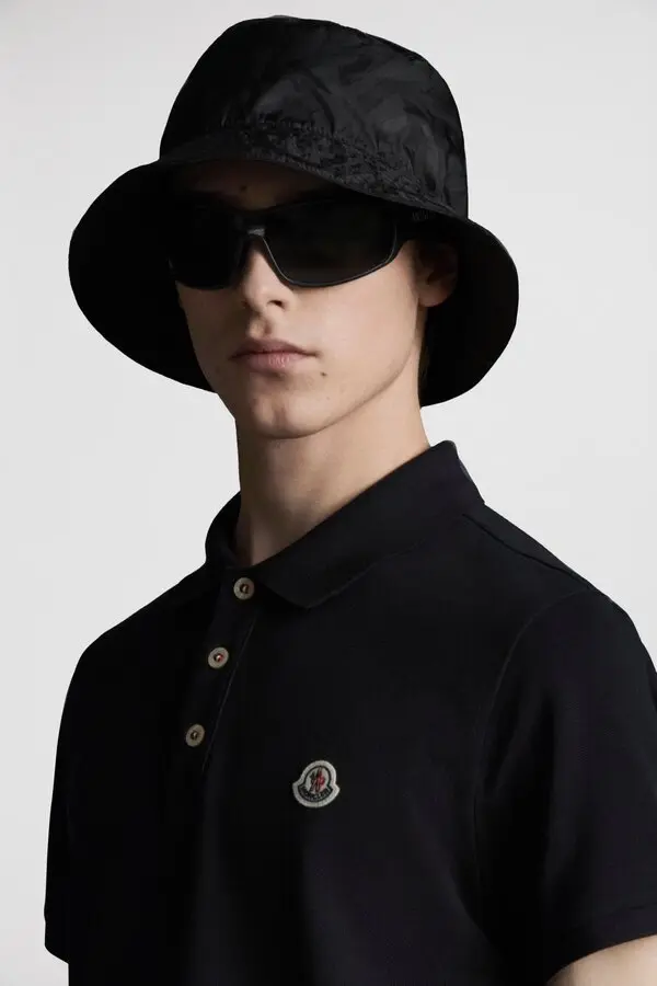 Moncler Logo Patch Polo Shirt - Black