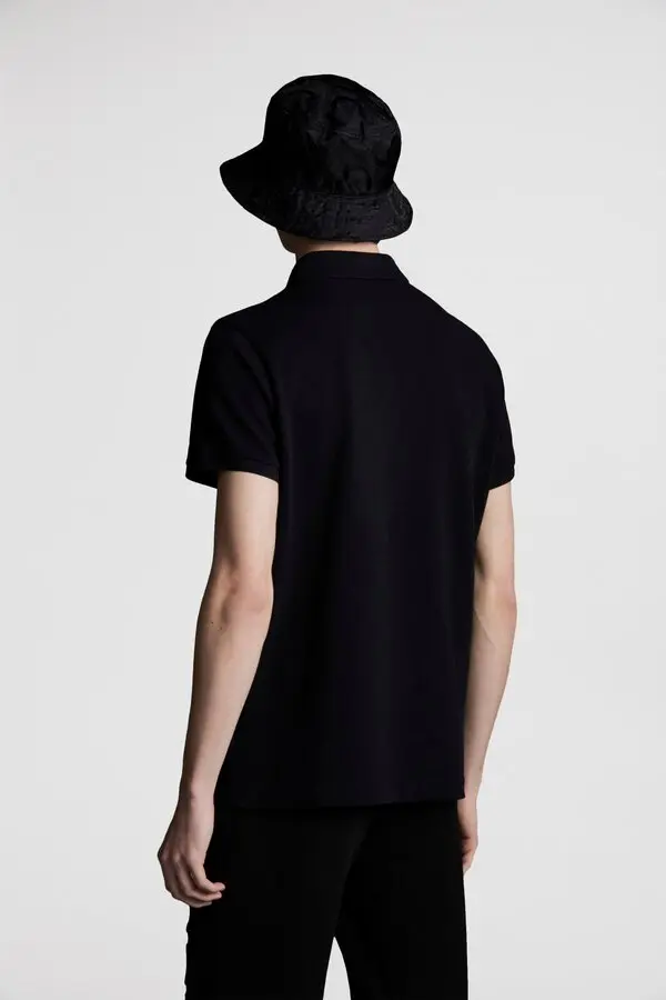 Moncler Logo Patch Polo Shirt - Black