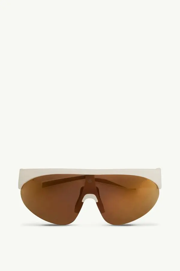 Moncler Myrr Oval Sunglasses - White