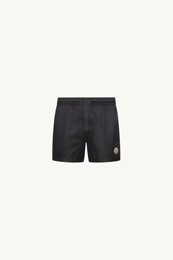 Moncler Logo Swim Shorts - Black