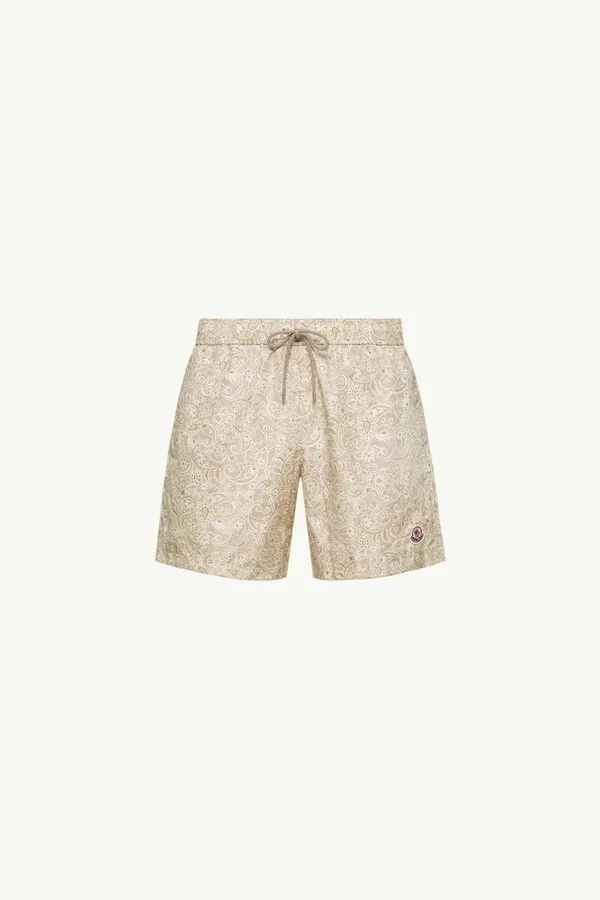 Moncler Paisley Print Swim Shorts - Beige