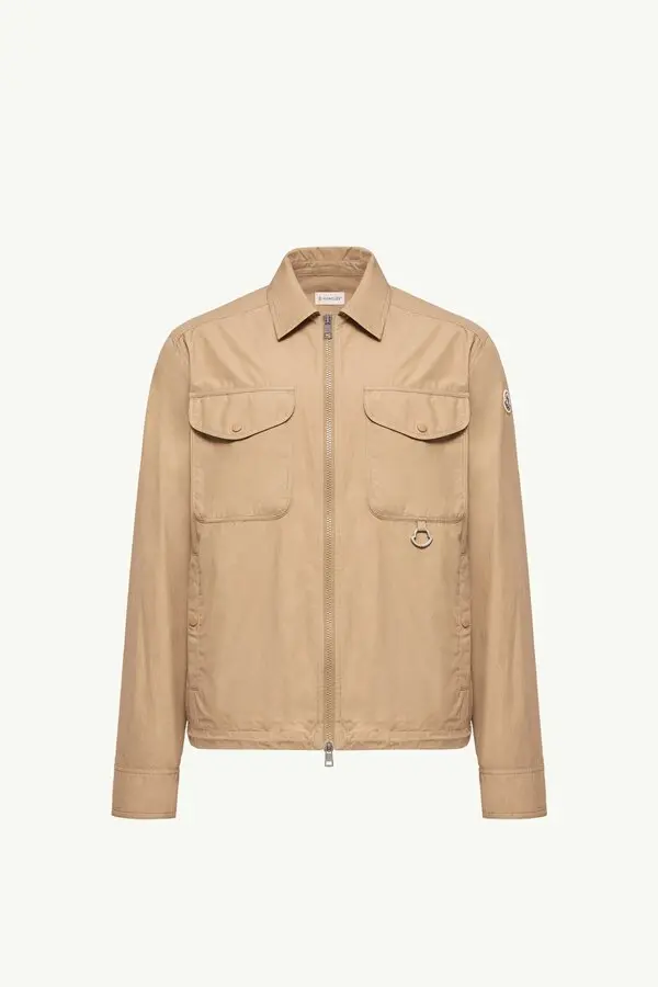 Moncler Cotton Poplin Long Sleeve Zip-up Shirt Jacket