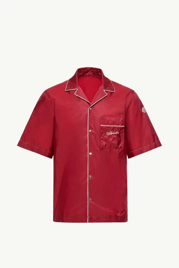 Moncler Embroidered Logo Short Sleeve Shirt