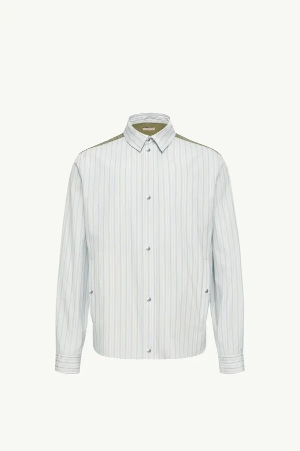 Moncler Striped Cotton Poplin Shirt