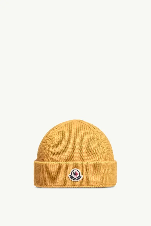 Moncler Cotton Tricot Beanie - Yellow