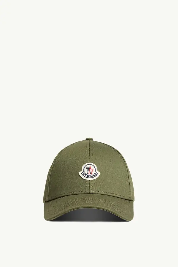 Moncler Cotton Gabardine Baseball Cap - Green