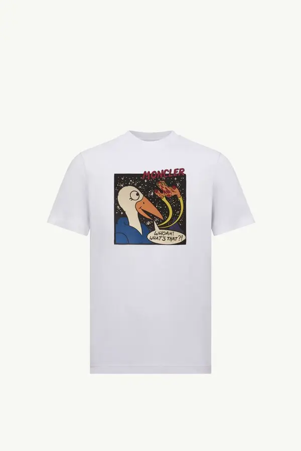 Moncler Space Monduck Cotton T-shirt - White