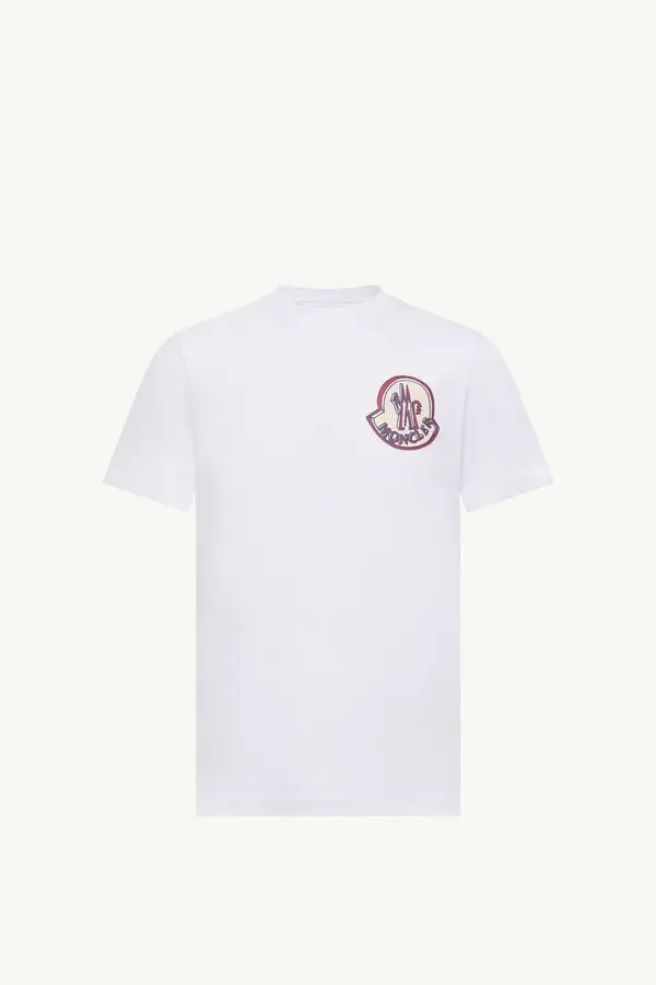 Moncler Logo Cotton T-shirt - White