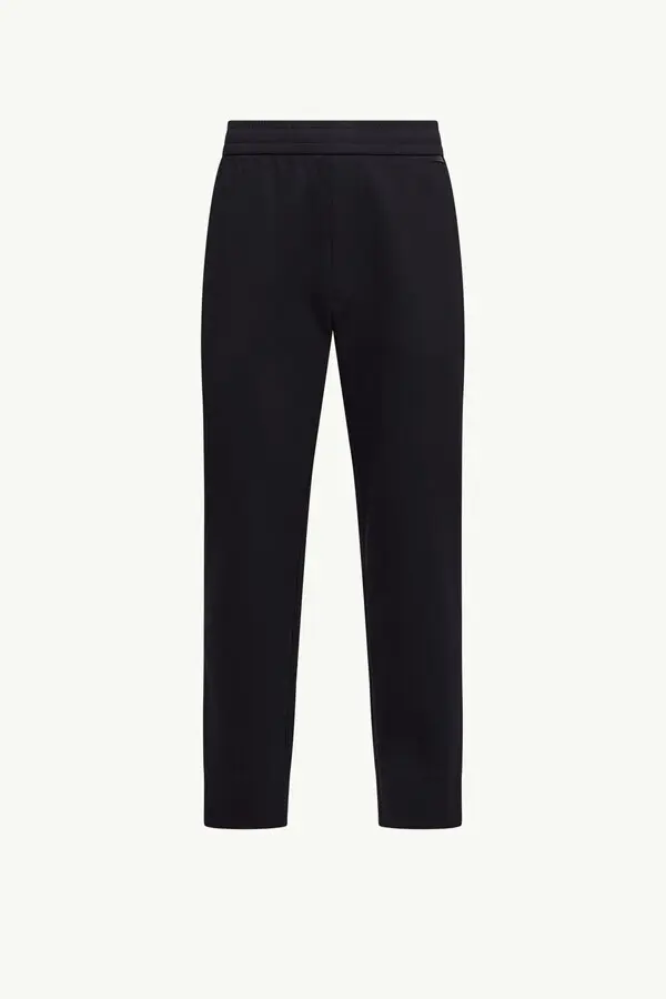 Moncler Leather Logo Cotton Blend Sweatpants