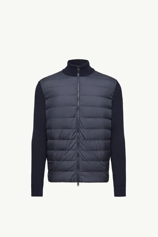 Moncler Padded Wool Zip-up Cardigan