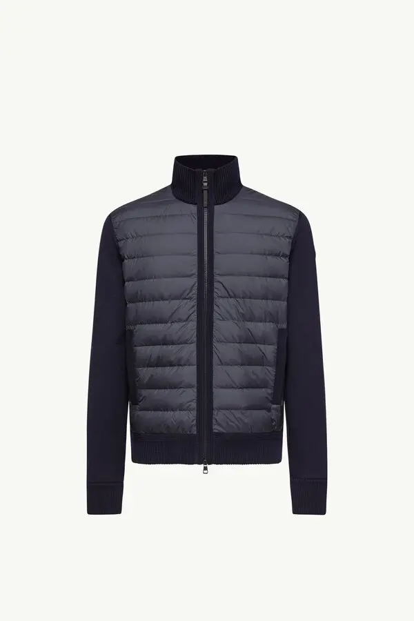 Moncler Padded Zip-up Wool Cardigan