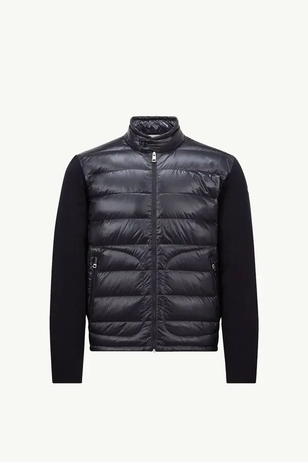 Moncler Padded Wool Zip-up Cardigan