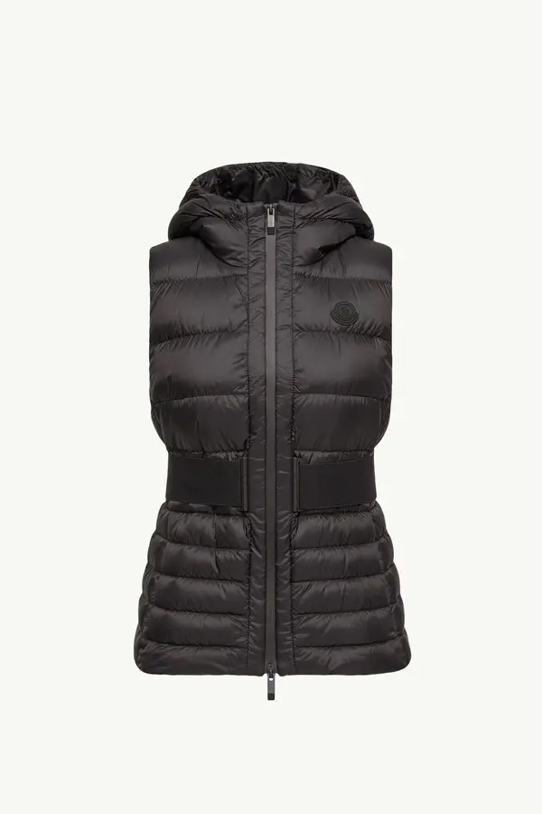 Moncler Melia Hooded Down Vest - Black