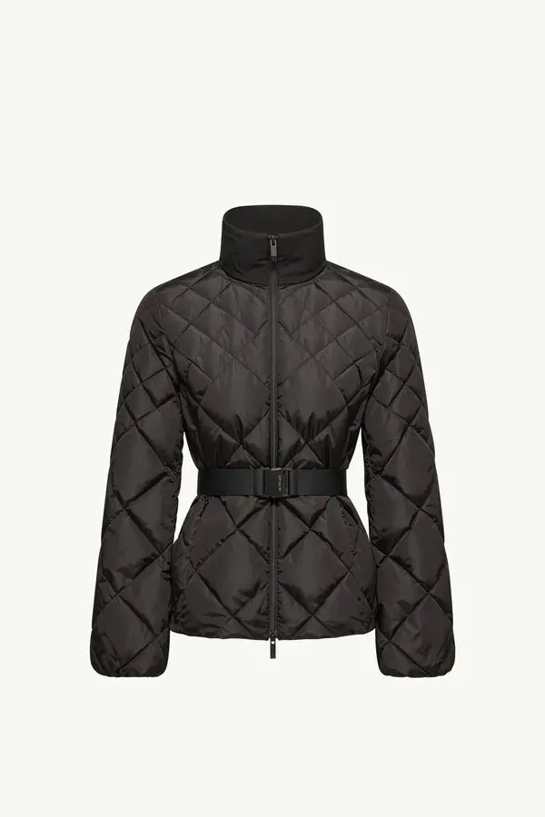 Moncler Balsamine Geometric-quilted Short Down Jacket
