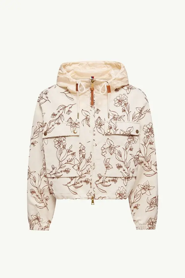 Moncler Nepeta Hooded Floral Print Jacket