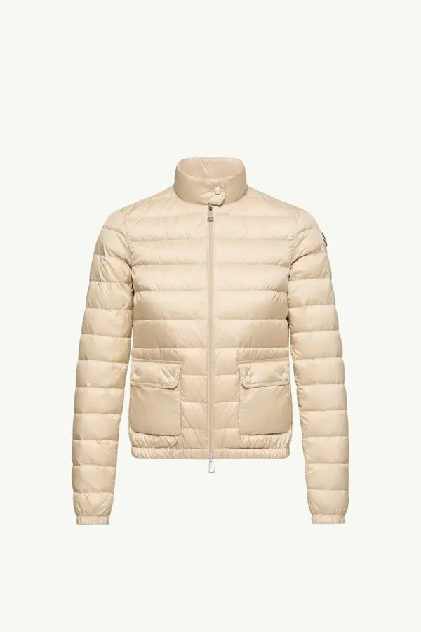 Moncler Lans Packable Short Down Jacket - Beige