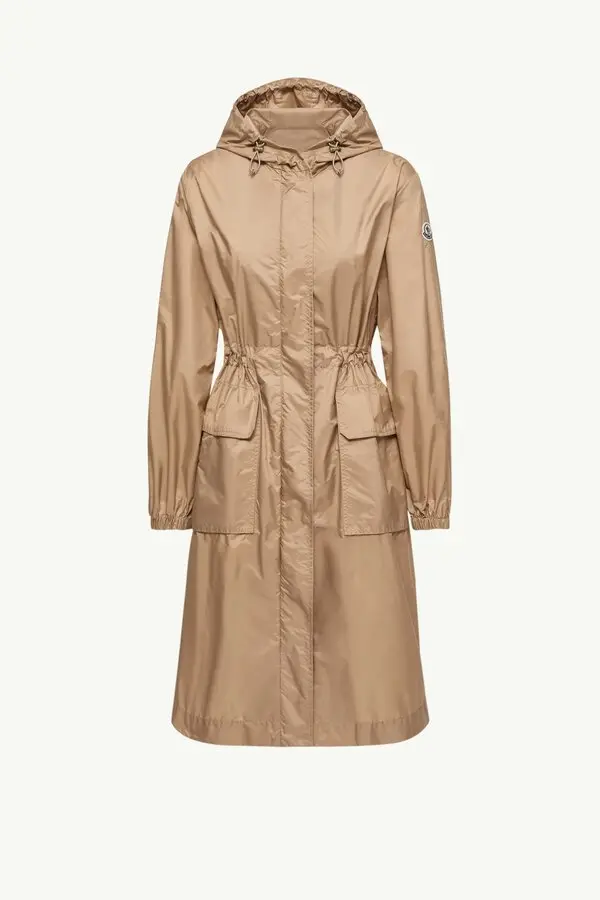 Moncler Hiengos Hooded Long Parka - Beige