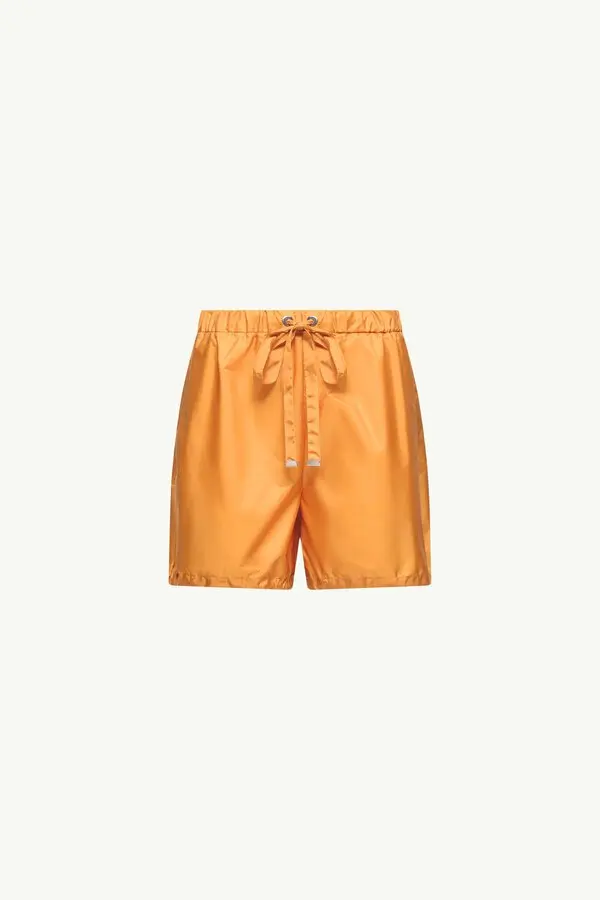 Moncler Logo Patch Taffeta Shorts