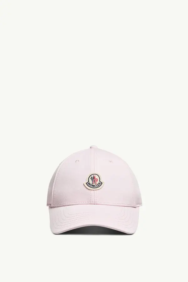 Moncler Gabardine Baseball Cap With Logo - Pink