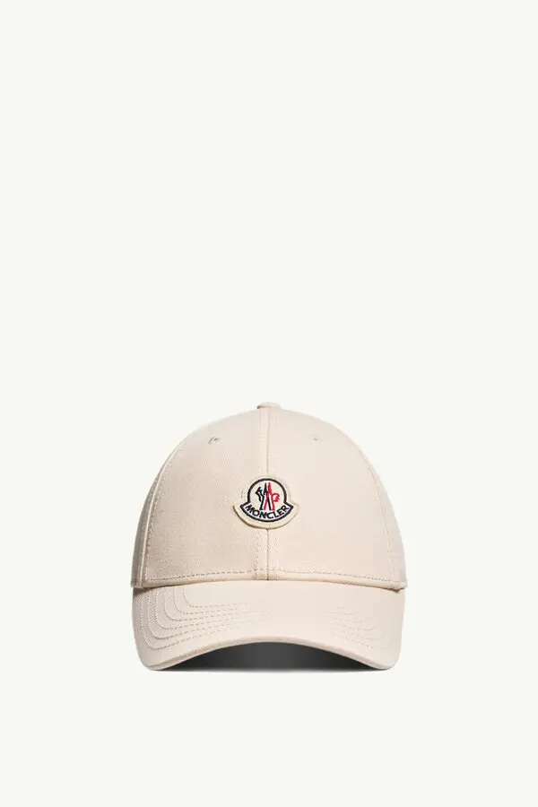 Moncler Gabardine Baseball Cap With Logo - White