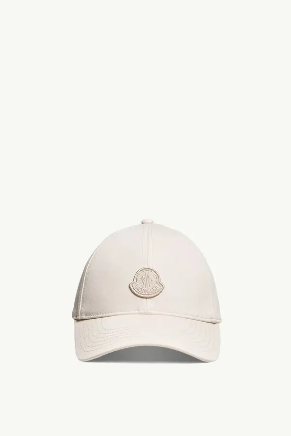 Moncler Gabardine Baseball Cap - White