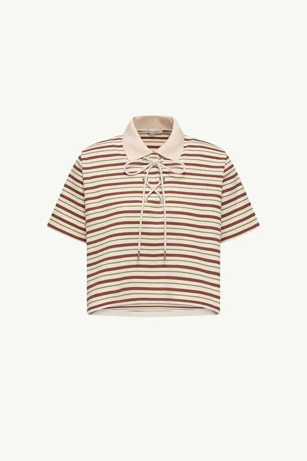 Moncler Striped Cotton Polo Shirt