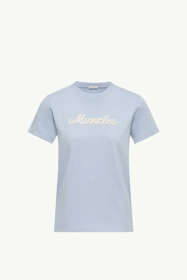 Moncler Logo Embroidery Cotton T-shirt
